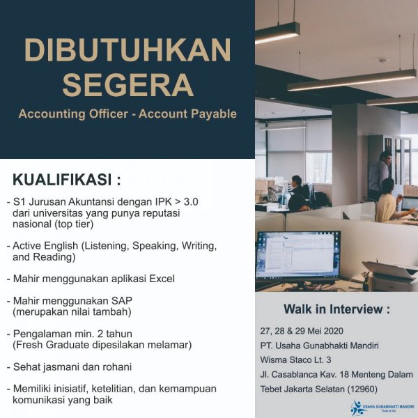 Career | PT. Usaha Gunabhakti Mandiri